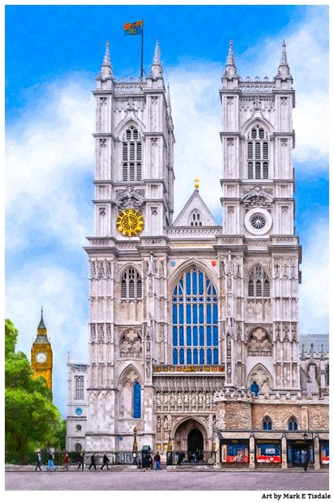 Gothic Westminster Abbey Historic London Art Print