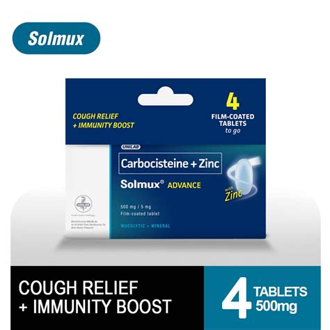 Solmux Advance 4s Relief From Cough W Phlegm Added Immunity