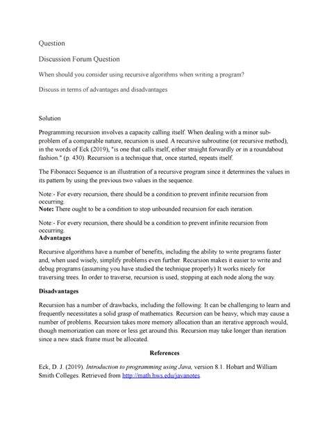 discussion forum unit 2 question discussion forum question when