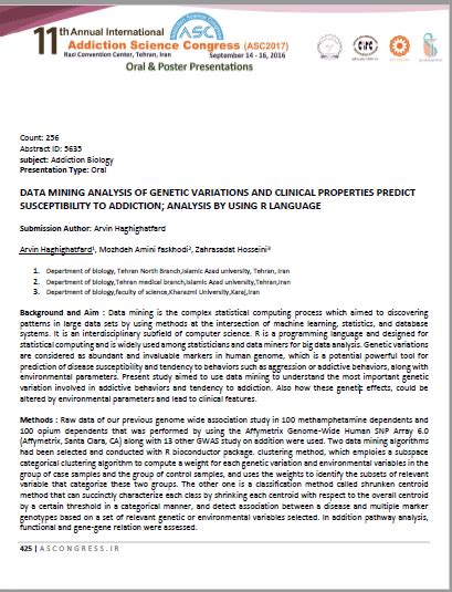Pdf Data Mining Analysis Of Genetic Variation And Environmental Properties Predict