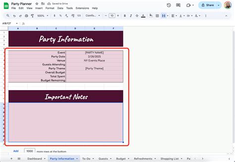 How To Build The Best Party Planner Template In Google Sheets FileDrop