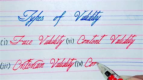 Beautiful Cursive Writing Types Of Validity YouTube