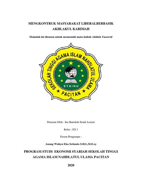 Tugas Akhlaq Tasawuf Ina Barokah Sendi Lestari Pdf Pdf