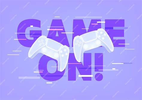 premium vector game on neon game controller or joystick for game