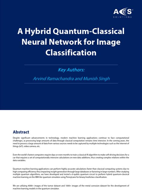 A Hybrid Quantum Classical Neural Network For Image Classification