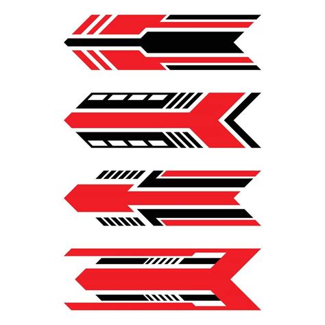 Collection Of Abstract Geometric Car Wrap Racing Decals 46149839 Vector