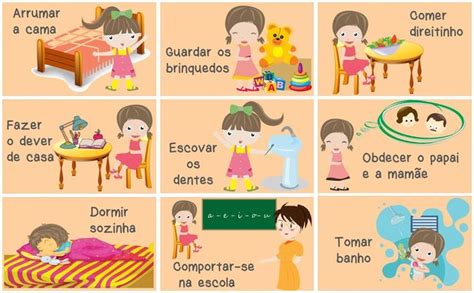 Organização Da Rotina Dos Filhos Plaquinhas Para Imprimir