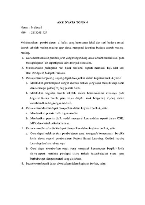 Aksi Nyata Topik 4 Ppg Prajabatan 2022 Aksi Nyata Topik 4 Nama