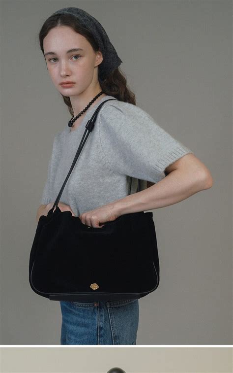 언에디트 Velvet Shirring Eazy Open Hobo Bag 후루츠패밀리