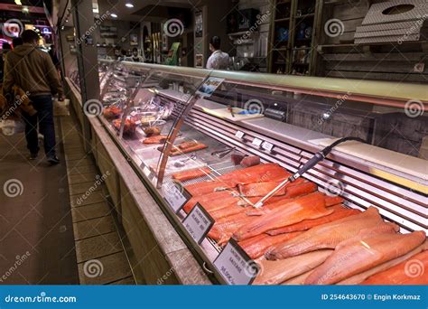Les Halles De Lyon Paul Bocuse A Covered Market In Lyon Editorial