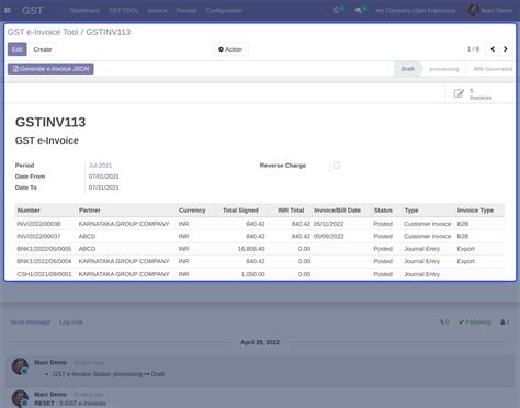 odoo gst e invoicing system webkul