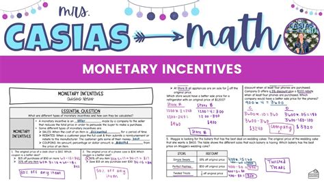 Monetary Incentives Sales Rebates And Coupons 7th Grade Math Lesson Youtube