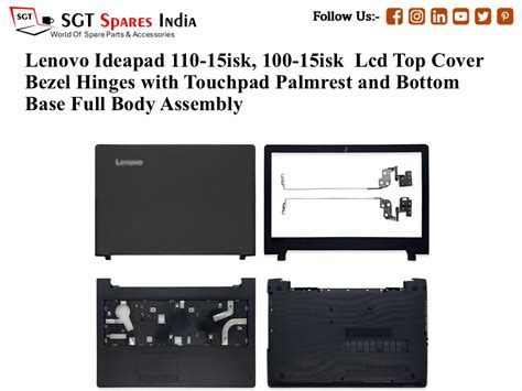 Lenovo Ideapad 110 15isk 100 15isk Laptop Lcd Top Cover Bezel Hinges With Touchpad Palmrest And