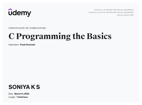 Soniya K S On Linkedin Udemy Course Completion Certificate