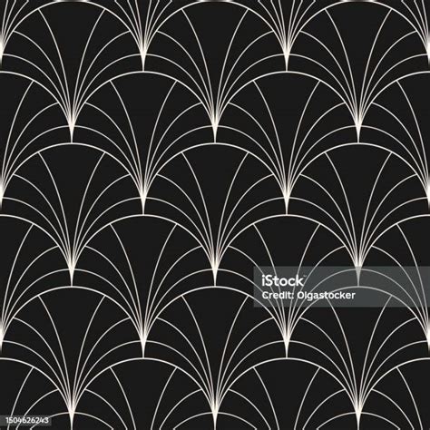 우아한 아르 데코 원활한 패턴입니다 벡터 모노크롬 기하학적 선형 텍스처 공작새에 대한 스톡 벡터 아트 및 기타 이미지 공작새 0명 검은색 Istock