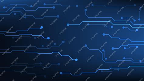 Premium Vector Hi Tech Digital Circuit Board Ai Pad And Electrical Lines Connected On Blue