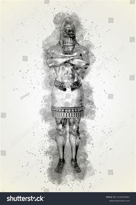 King Nebuchadnezzars Dream Statue Daniels Prophecies Stock Illustration