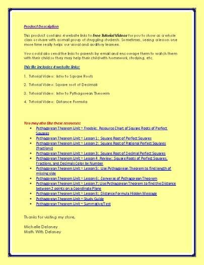 Website Links Pythagorean Theorem Tutorial Videos By Mathwithdelaney Website Links Pythagorean Theorem Tutorial Videos By Mathwithdelaney