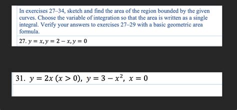 Solved In Exercises Sketch And Find The Area Of The Chegg