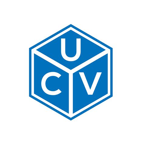 Diseño De Logotipo De Letra Ucv Sobre Fondo Negro Concepto De Logotipo