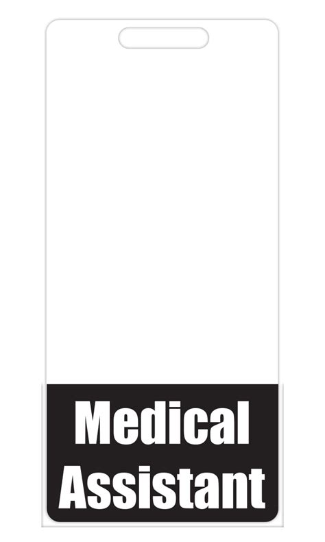 Medical Assistant Badge Buddy Black Vertical Heavy Duty Badge Tags For Mas Double Sided Medical Assistant Badge Buddy Black Vertical Heavy Duty Badge Tags For Mas Double Sided