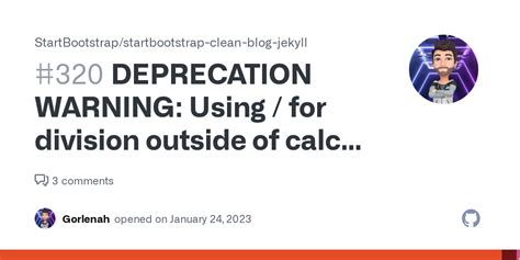 DEPRECATION WARNING Using For Division Outside Of Calc Is