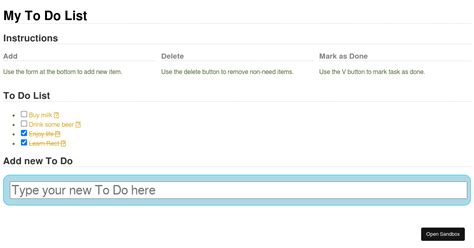 React Course Ex1 Codesandbox