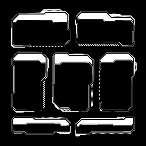 Black Futuristic Hud Or Ui Elements Sci Fi User Vector Image Black Futuristic Hud Or Ui Elements Sci Fi User Vector Image