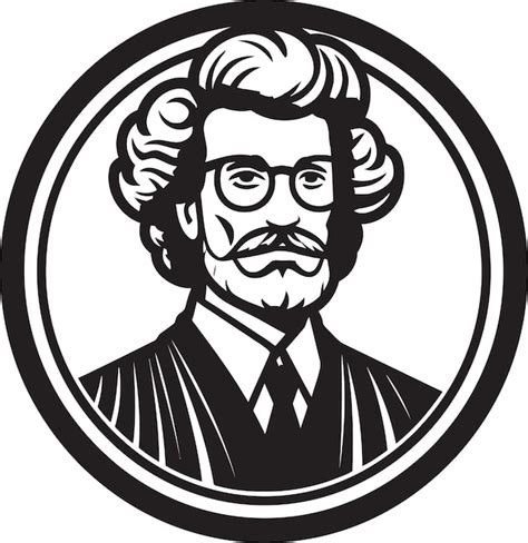 A Drawing Of A Man With Glasses And A Tie Premium Ai Generated Vector