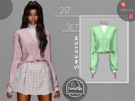 Set 217 Sweater And Turtleneck загрузить для Симс 4