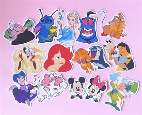 Disney Characters Pack Of Stickers Stitch Mickey Mouse Ursula Frozen £3