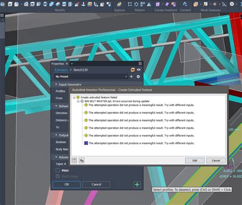 Solved Create Extruded Feature Failed Autodesk Community