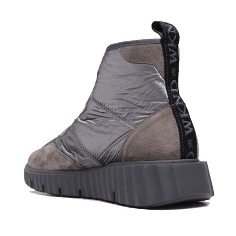 Zapatillas Altas Kolding De Serraje Y Tejido En Color Gris Weekend Querol