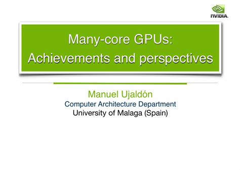 Pdf Many Core Gpus Achievements And Perspectives · Many Core Gpus