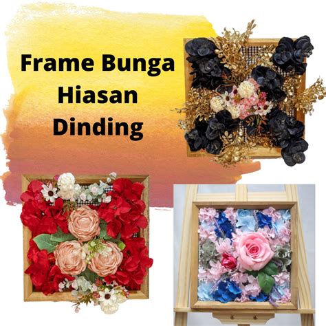 Wooden Frame Flower 3d Wall Frame Decoration Hiasan Dinding Frame Wall