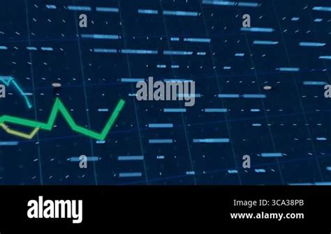 Financial Data Visualization Showing Dark Ui Animation With Neon Line Graphs And Candlesticks