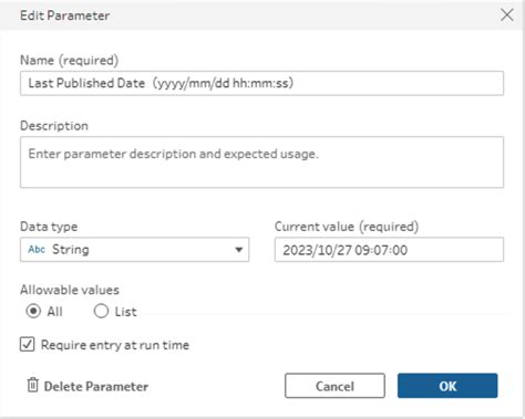 How To Display The Last Published Dates In Tableau Desktop When The