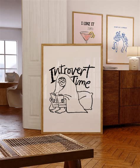 Introvert Time Print Introvert Wall Art Anti Social T Funny