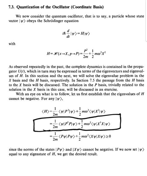 Question About Quantum Mechanics Harmonic Oscillator Physics Stack