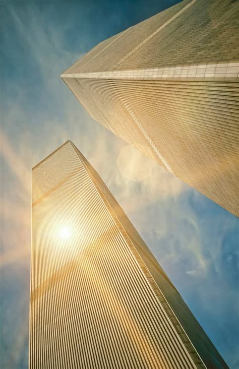 The Twin Towers Of The World Trade Center New York Usa Editorial