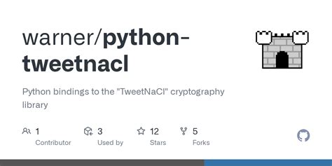 Github Warnerpython Tweetnacl Python Bindings To The Tweetnacl Cryptography Library