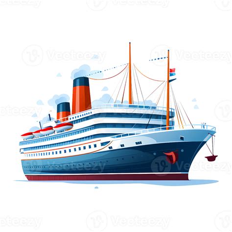 Ai Generated Sailing Ship In The Ocean Cartoon Illustration 33208839 Png