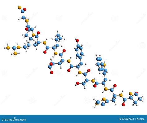 3D Image Of Gonadotropin Releasing Hormone Skeletal Formula Stock