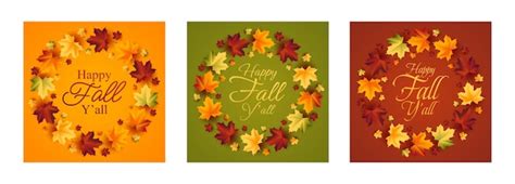 Premium Vector Autumn Background Set Of Abstract Backgrounds With