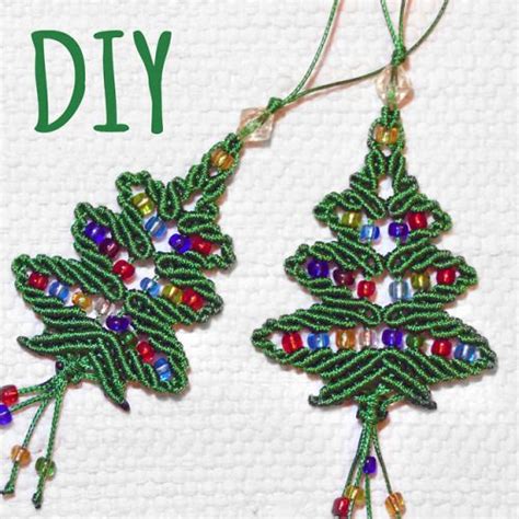 Beaded Christmas Tree Earrings With Colorful Beads