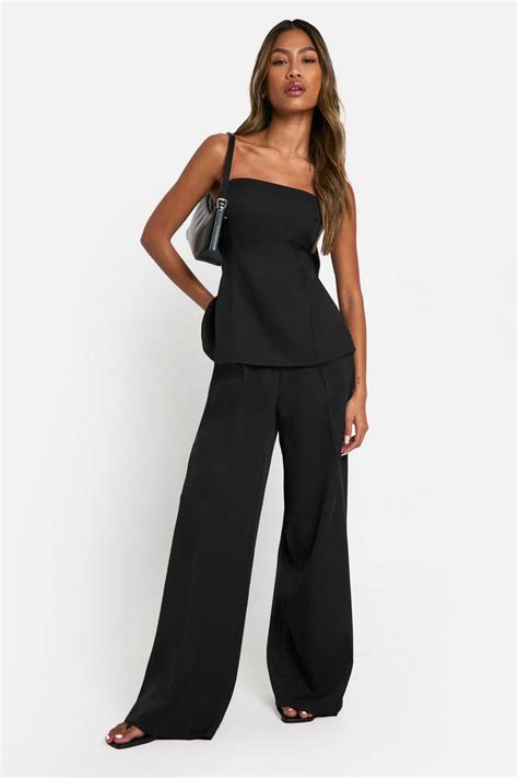 Wide Leg Dress Pants Boohoo Usa