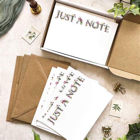 Just A Note Floral Notelets T Set By Paper Willow