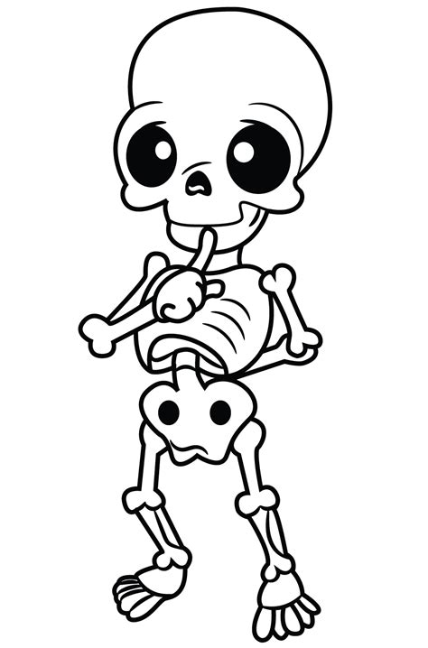 Esqueleto Perfecto Para Colorear Imprimir E Dibujar Coloringonlycom