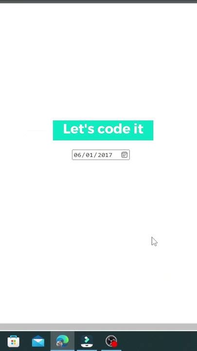 Datepicker 😎 In Html Shorts Youtube