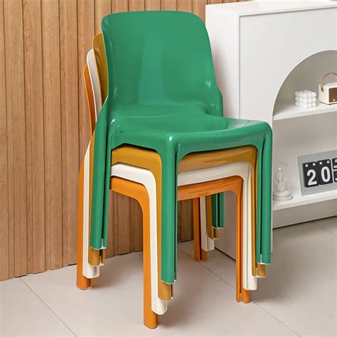 Nordic Classic Modern Backrest Stackable Plastic Chair Bjflamingo Dining Room Restaurant Coffee
